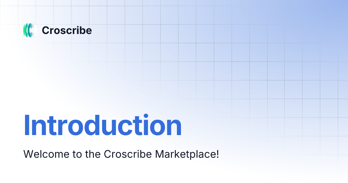 Introduction | Croscribe